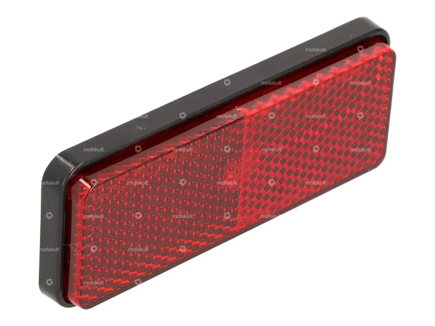 Réflecteur 90 x 35 mm avec vis sans tête carrée rouge | mofakult