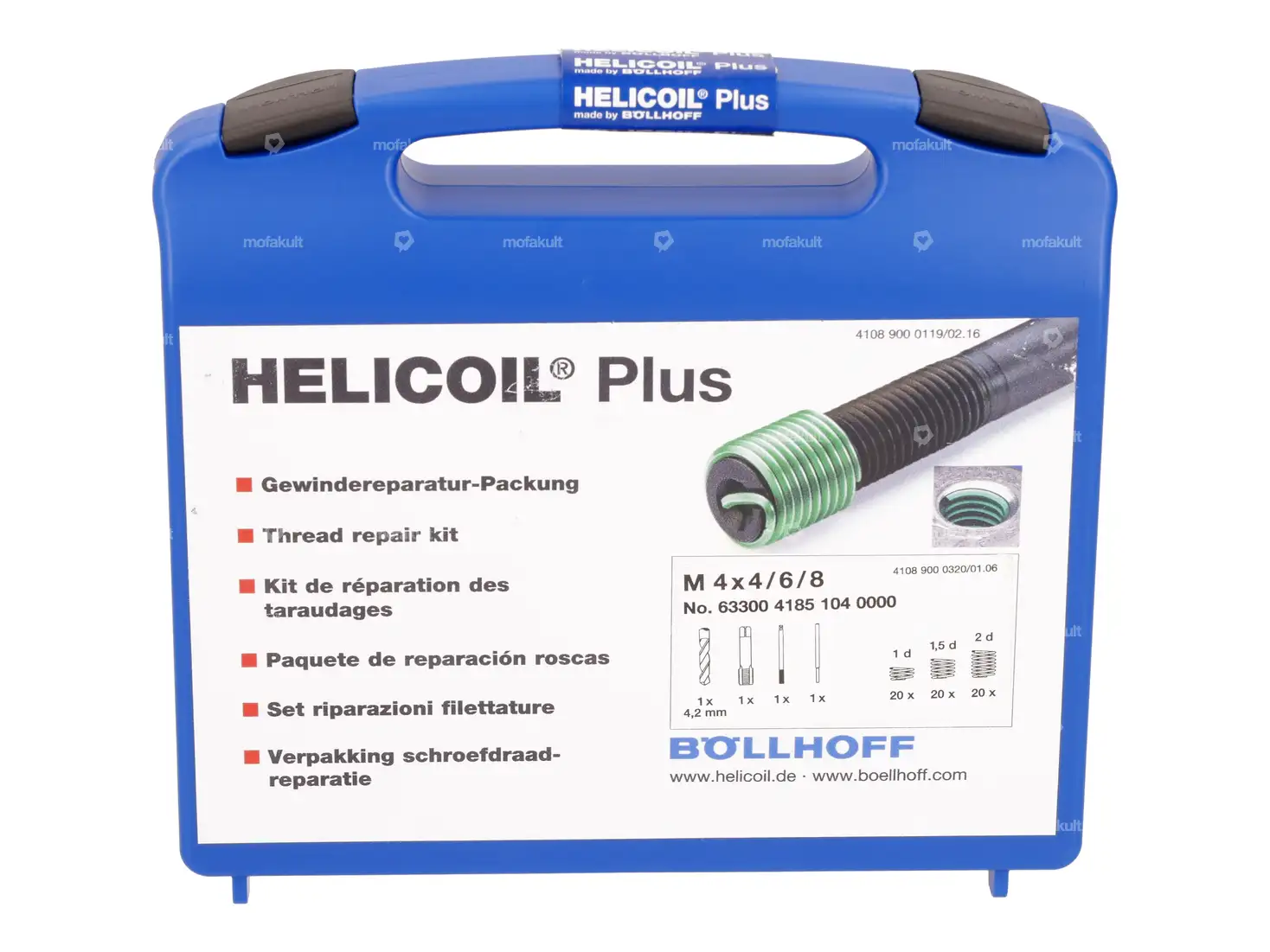 Kit de réparation de filetage HeliCoil M4 (outil professionnel) | mofakult