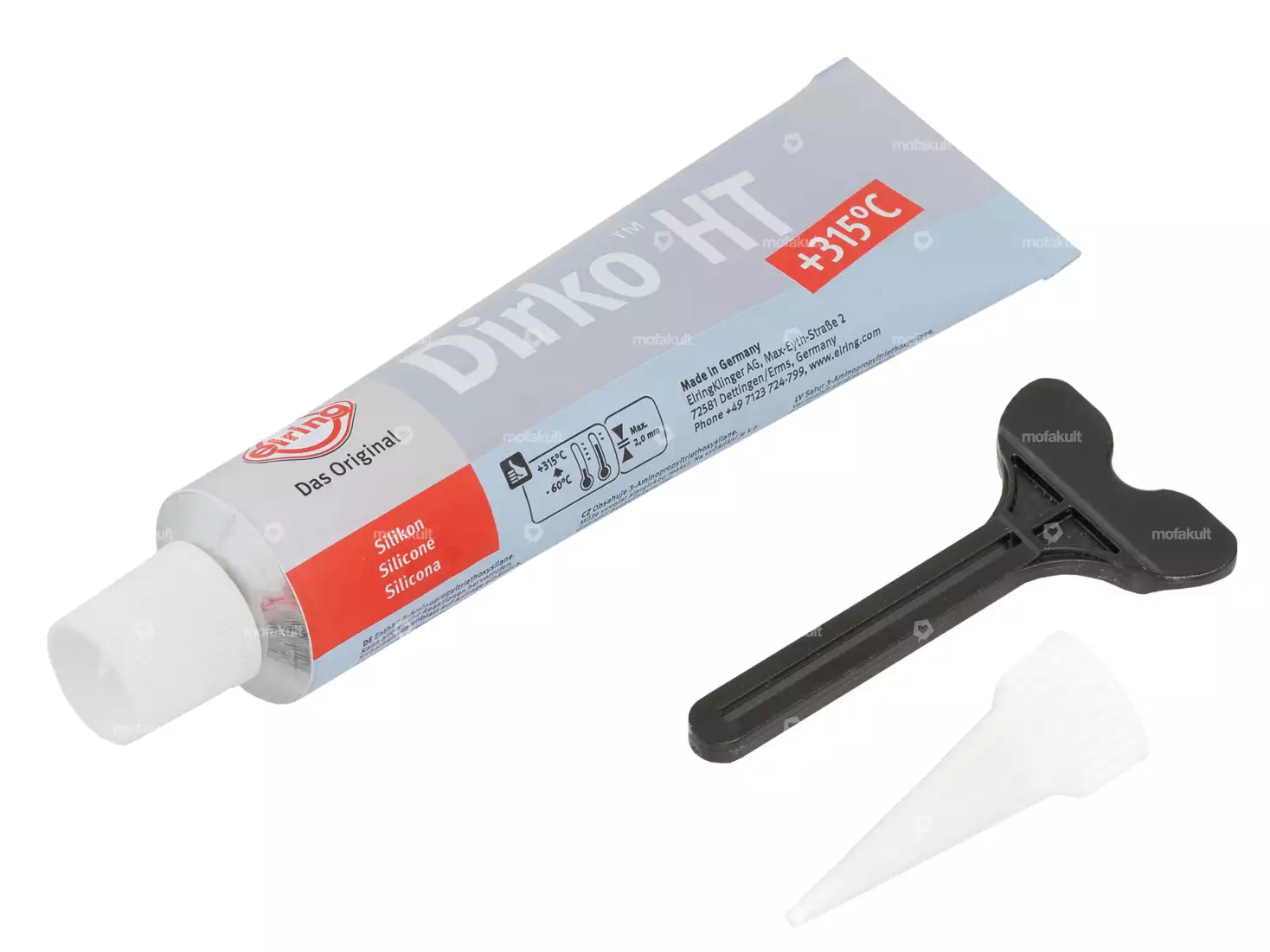 Elring Dirko HT mastic d'étanchéité gris (silicone) 70 ml élasticité ...
