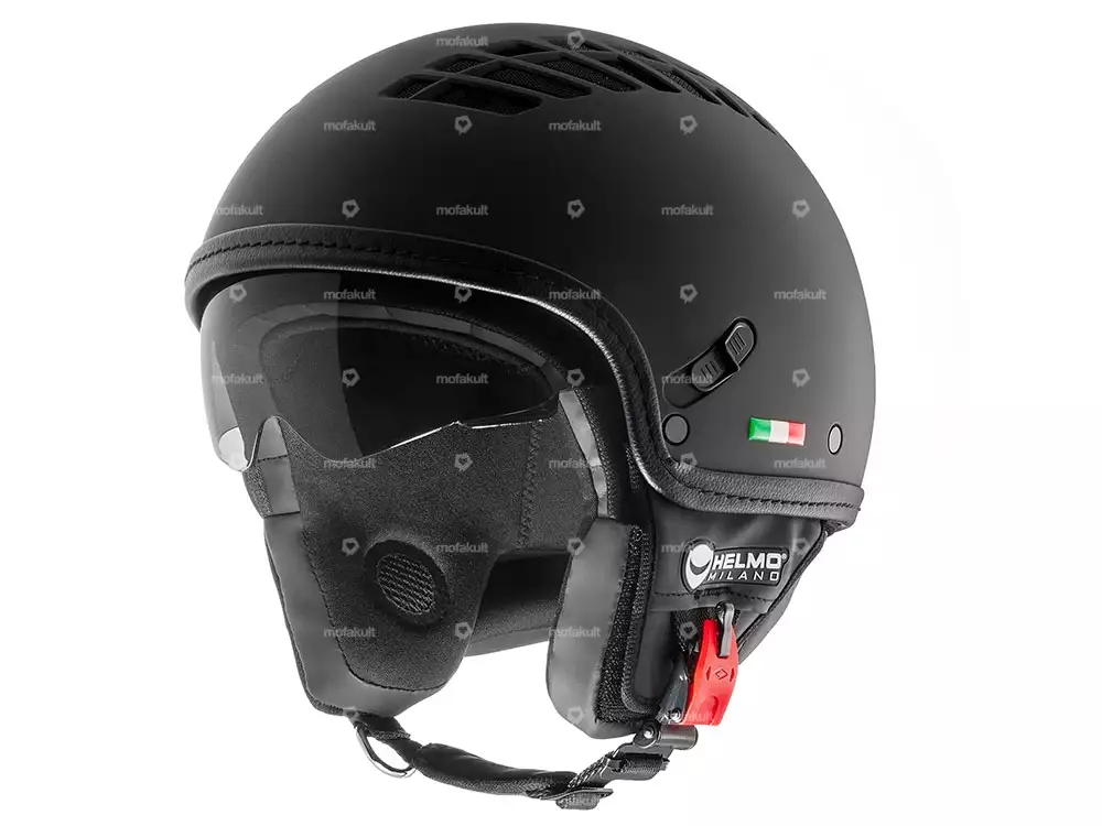 Helmo Milano casque jet Air avec visière noir mat XS | mofakult