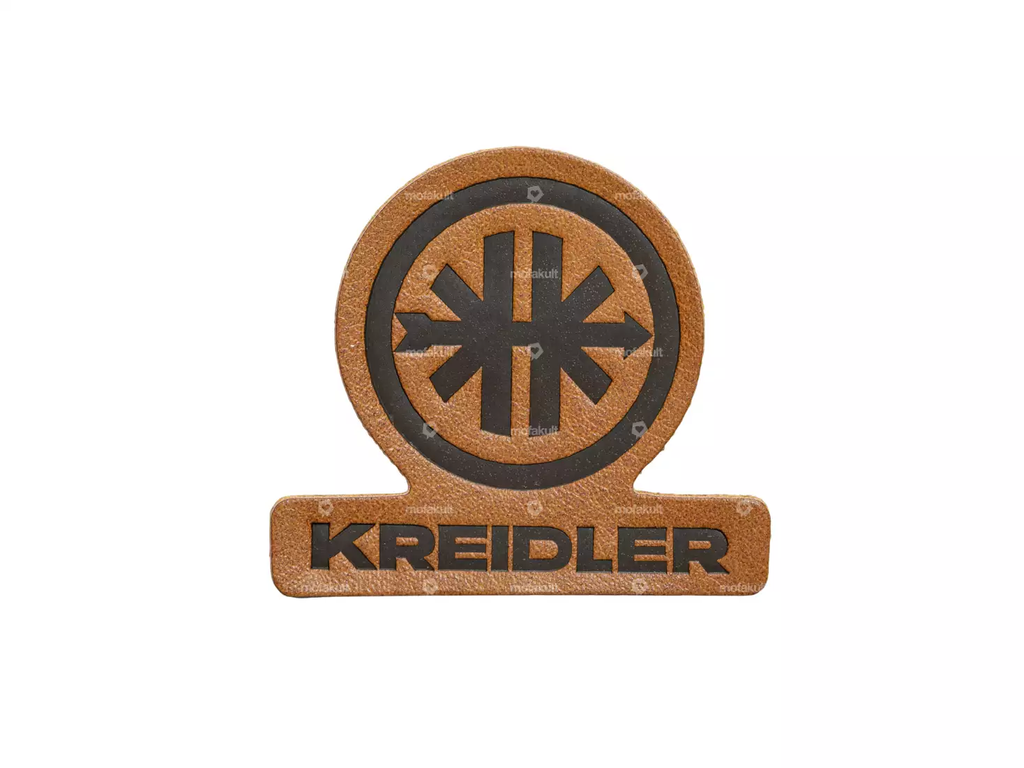 mk-Merch Ecusson "Kreidler" 50 x 45 mm simili-cuir | mofakult