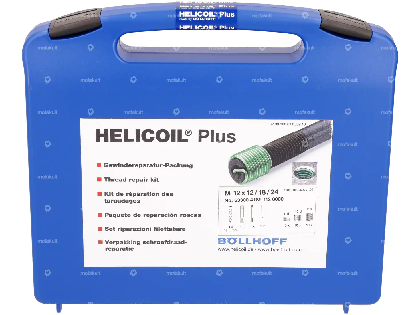 Kit de réparation de filetage HeliCoil M12 (outil professionnel) | mofakult