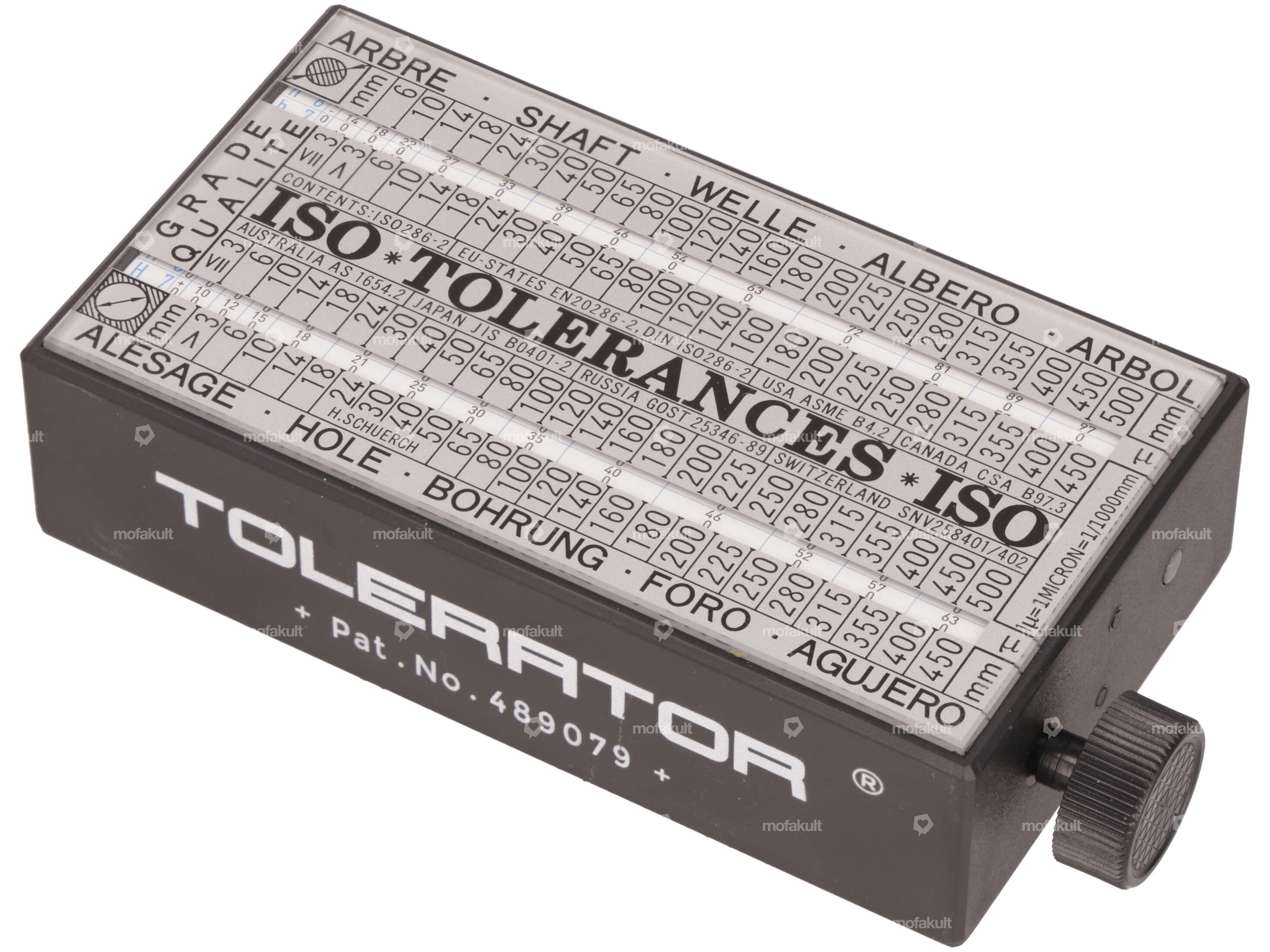 TOLERATOR Boîte de conversion tolérances ISO arbre-alésage "Tolerator ...